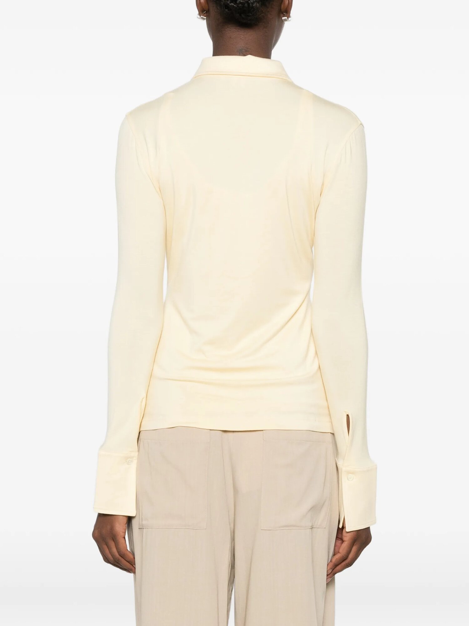 Рубашка TOTEME Jersey shirt, размер L, yellow — фото 1