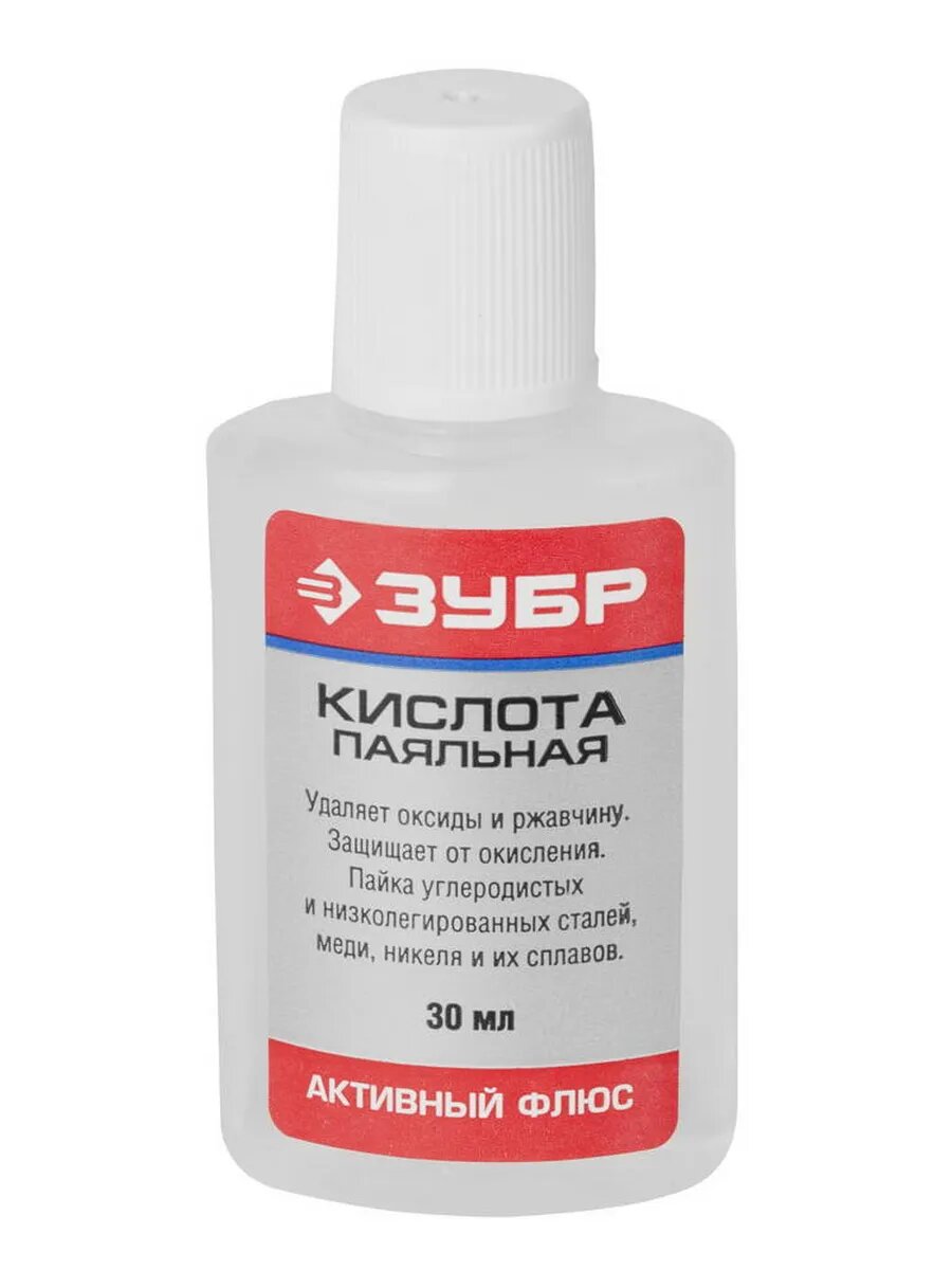 ЗУБР Кислота паяльная, 30 мл, активный флюс (55491-030)