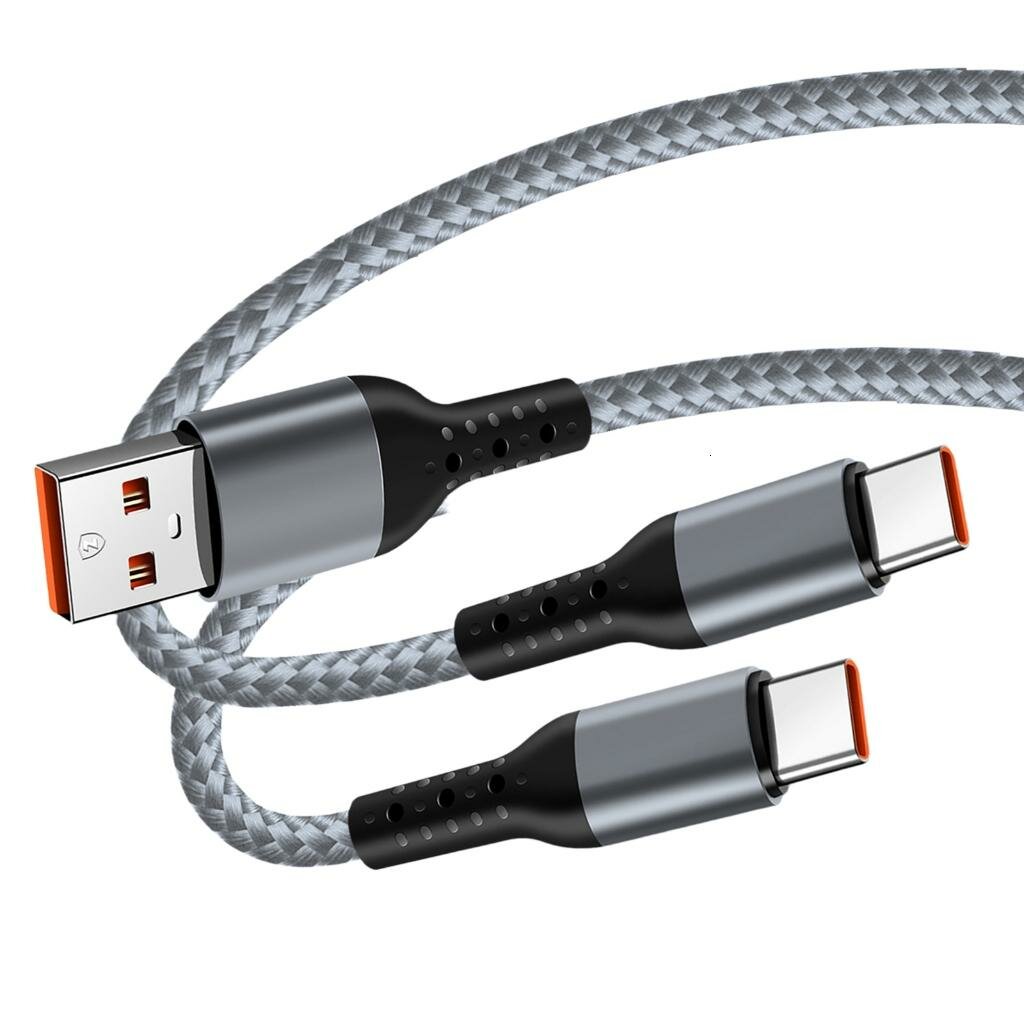 Двухпортовый USB-C кабель для быстрой зарядки, 1.5m