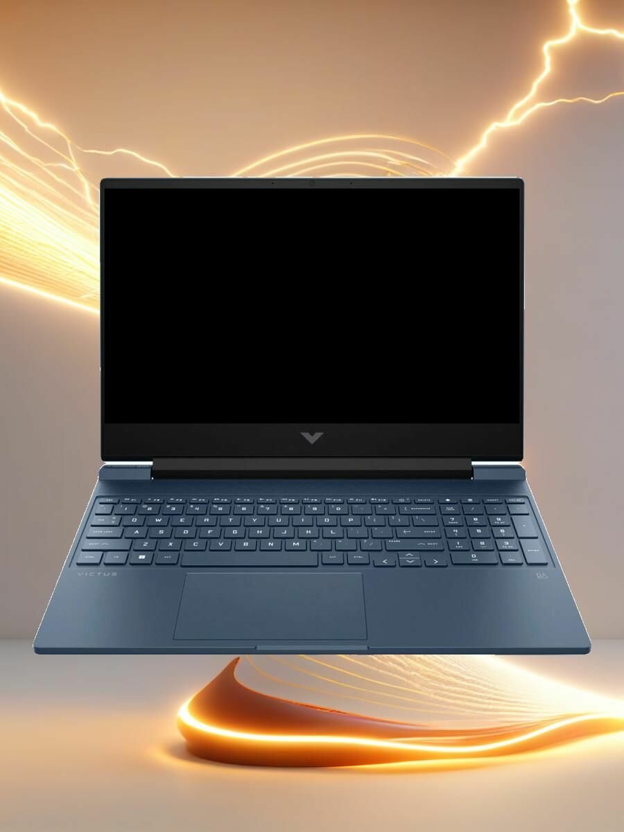 HP HP Victus 15-FB3120AX Ноутбук 15.6", AMD Ryzen 7 7445HS, RAM 16 ГБ, SSD 512 ГБ, NVIDIA GeForce RTX 3050 (6 Гб), Windows Home, (BT6E1PA), синий, Русская раскладка