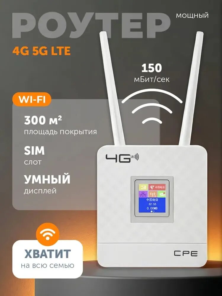 Роутер WI-FI для дома с сим картой 4G/LTE/5G
