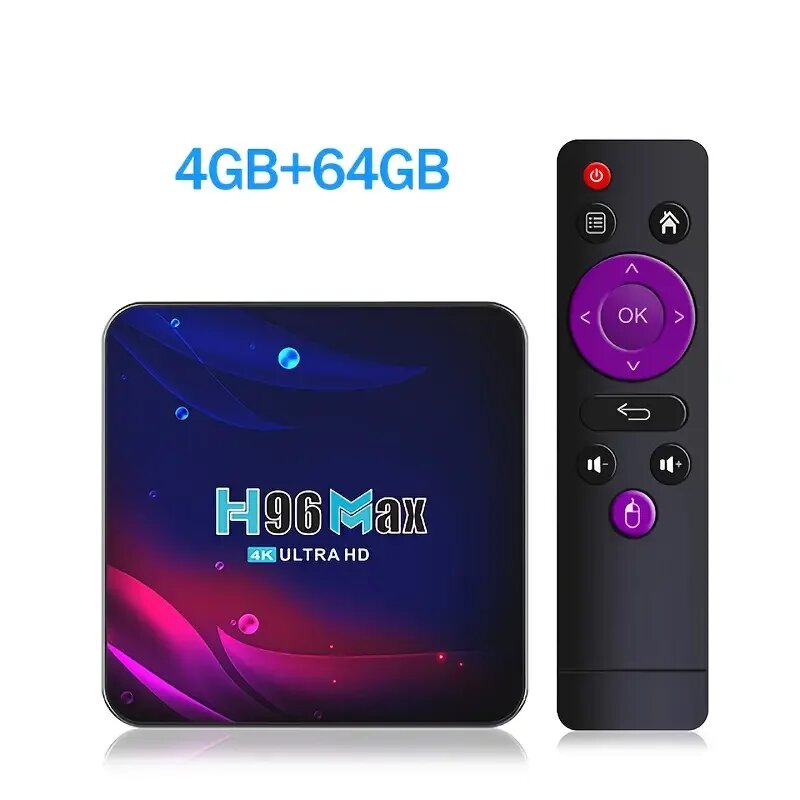 H96 MAX V11 Смарт ТВ-бокс Android 11 4/64 ГБ 100-240В, вилка AU, 4GB 64GB