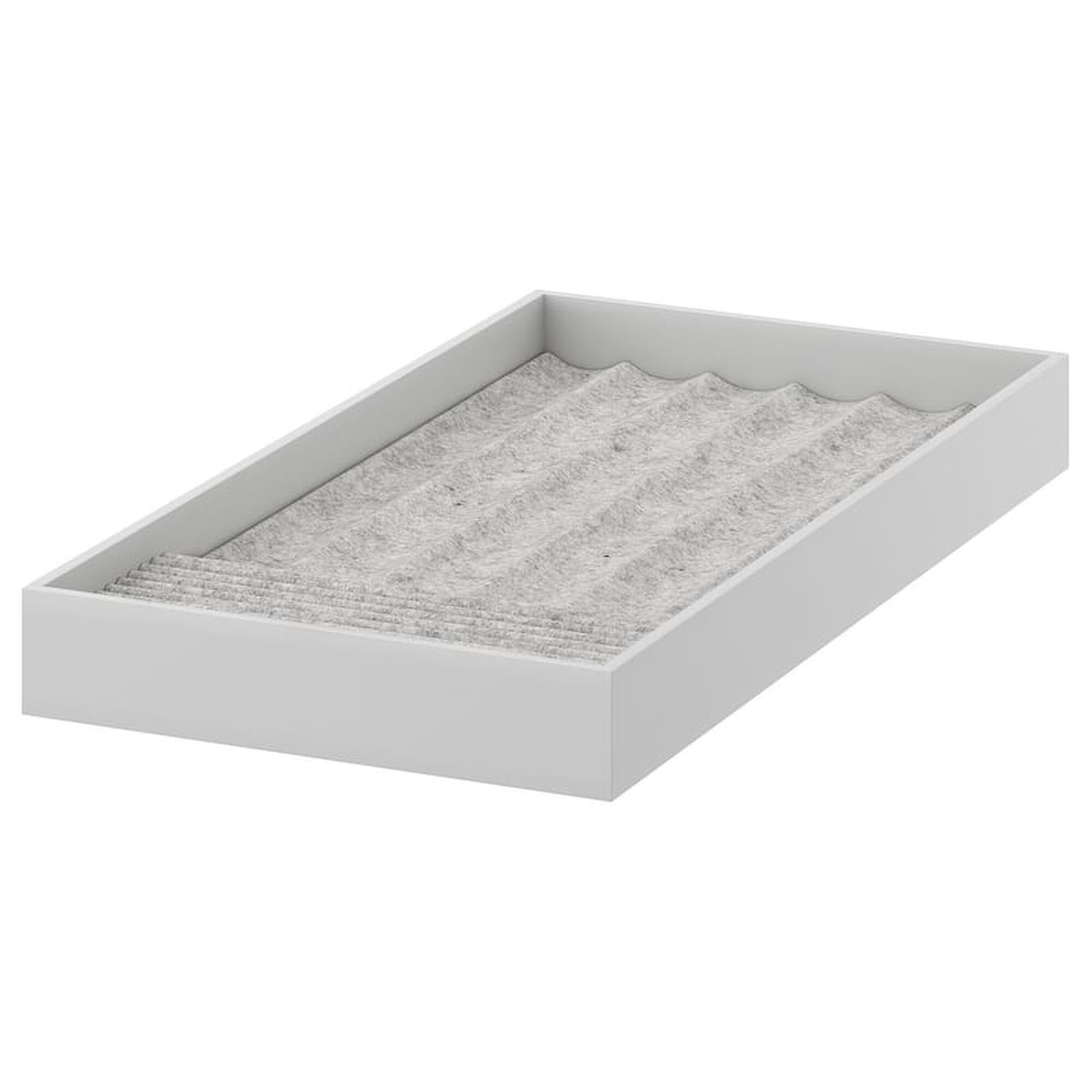 Корзина для хранения IKEA KOMPLEMENT вставка для украшений, светло-серый, 25x53x5 см 304.040.28