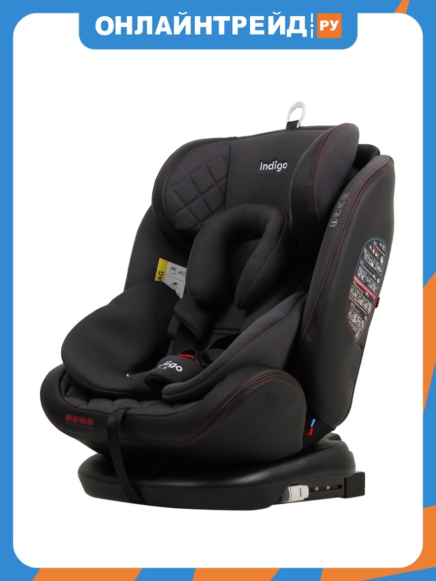 Автокресло Indigo AERO ISOFIX, ST-3, черный-красный