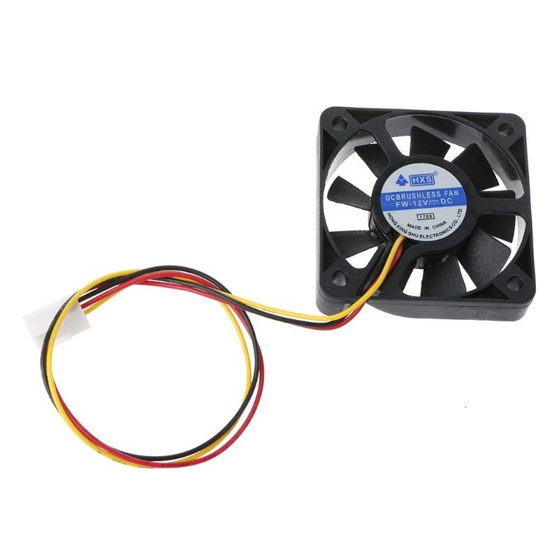 12V 3-контактный 9-лопастной вентилятор охлаждения для CPU/GPU, Черный