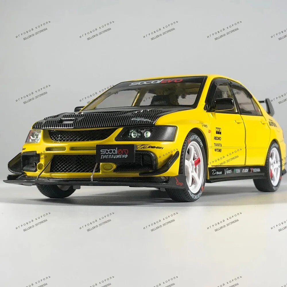 Мицубиси Lancer Evolution Девятое поколениеМодифицированная версия , 1:24 Mitsubishi Lancer Evolution EVO9 Modified version Уличные гонки, Коллекционные предметы, Со звуковыми и световыми эффектами