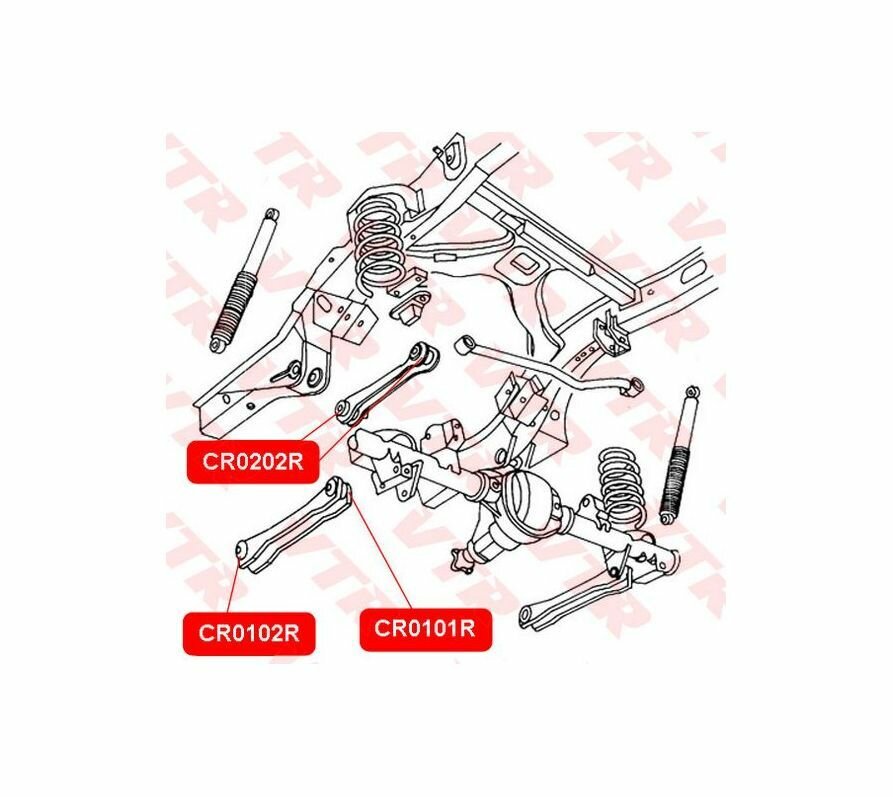 Сайлентблок нижнего рычага задней подвески, передн, VTR CR0102R