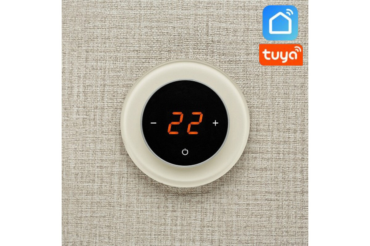 Терморегулятор Aura RONDA WiFi 1013 White Pearl (белый жемчуг) умный дом Tuya