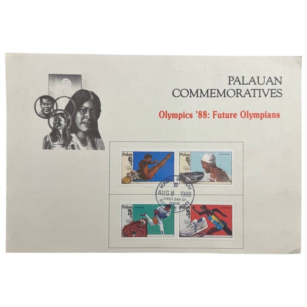 Часть конверта (КПД) "XXIV летние Олимпийские игры, Сеул 1988" 1988 г. Палау