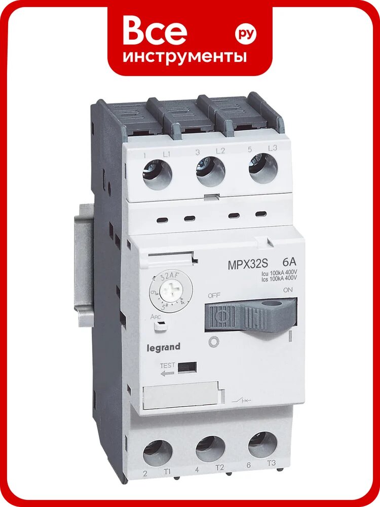 Автоматический выключатель Legrand для защиты электродвигателей MPX³ T32S 17A 20kA 417312
