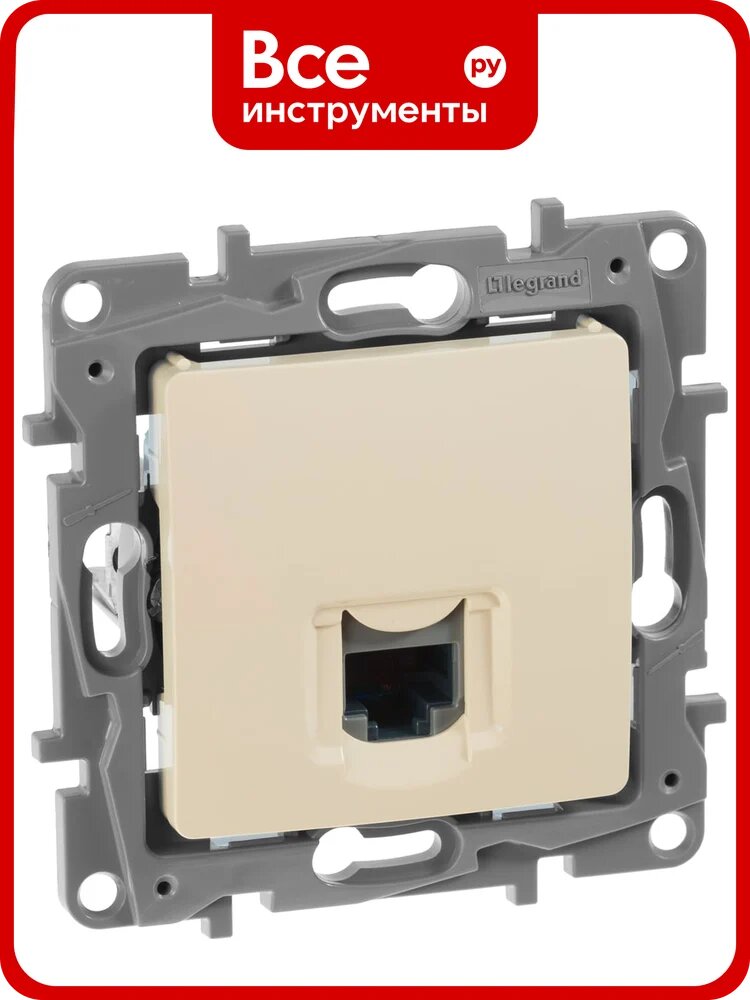 Розетка Legrand компьютерная RJ45 категория 5e UTP Legrand Etika слоновая кость