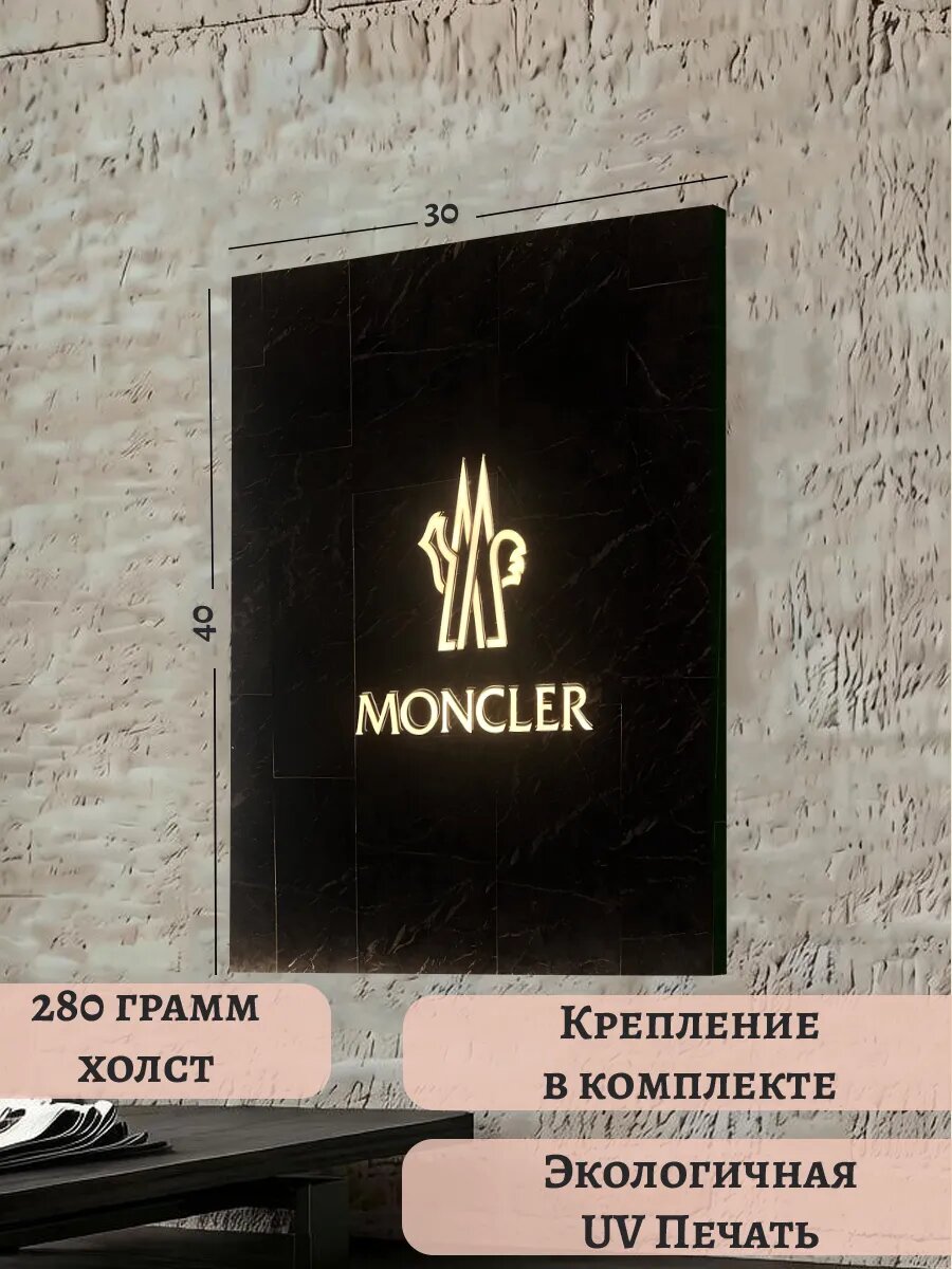 Картина 30х40 Монклер Moncler Эстетика Стиль Статус Мода