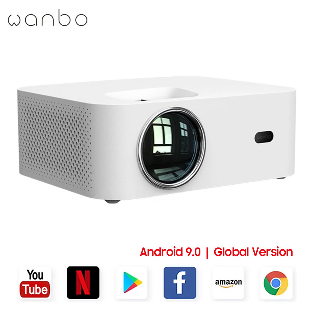 Глобальная версия Проектор Wanbo X1 Android 9.0 WIFI 1080P ЖК-дисплей со стабильной