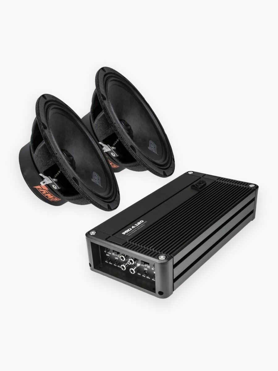Громкий комплект 16 см 4 динамика Акустики MASS FR65P100 с Усилителем PRO 4.120