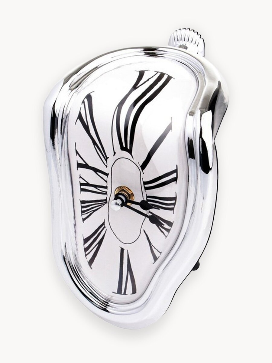 Часы настольные «Стекающие. Стиль Сальвадора Дали», плавный ход, 17.5×11.5×14.5 см