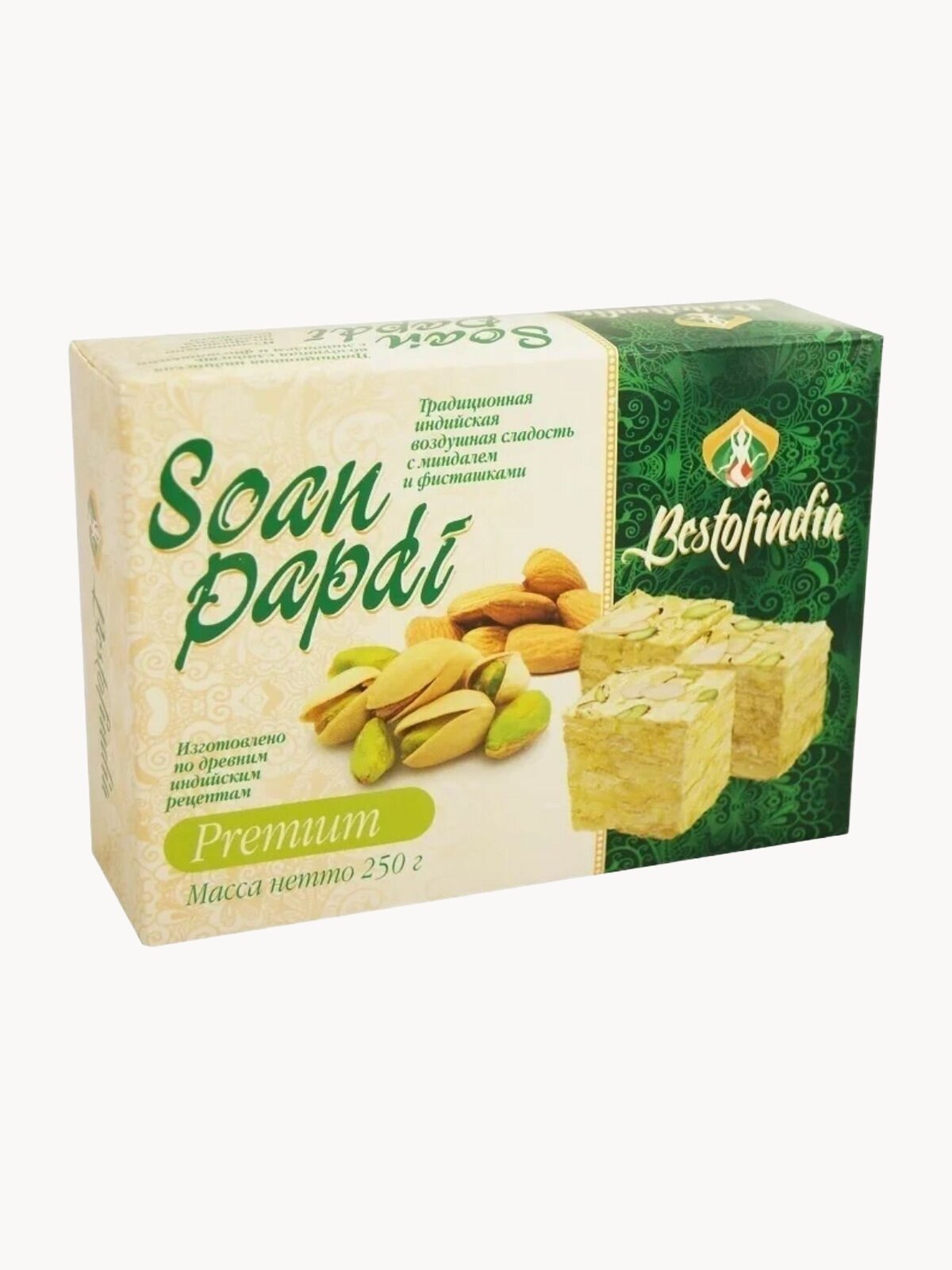 Воздушные индийские сладости из орехов соан папди (Bestofindia Soan Papdi), 250г.
