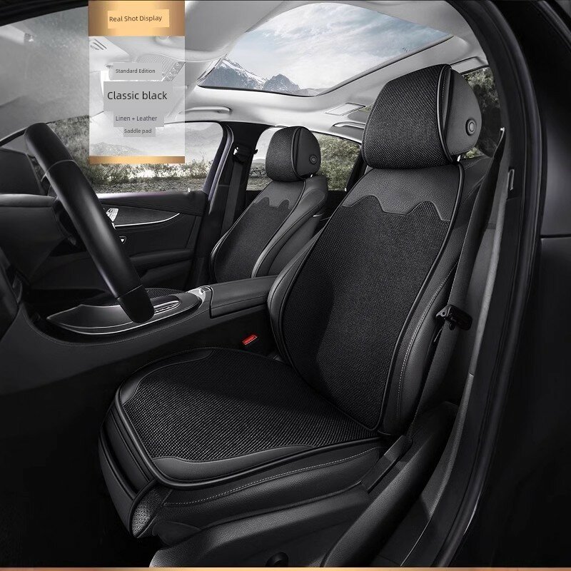 Классические черные сиденья для двух мест GAC Trumpchi ES9 2024 модель, стандартная версия с дышащей льняной тканью
