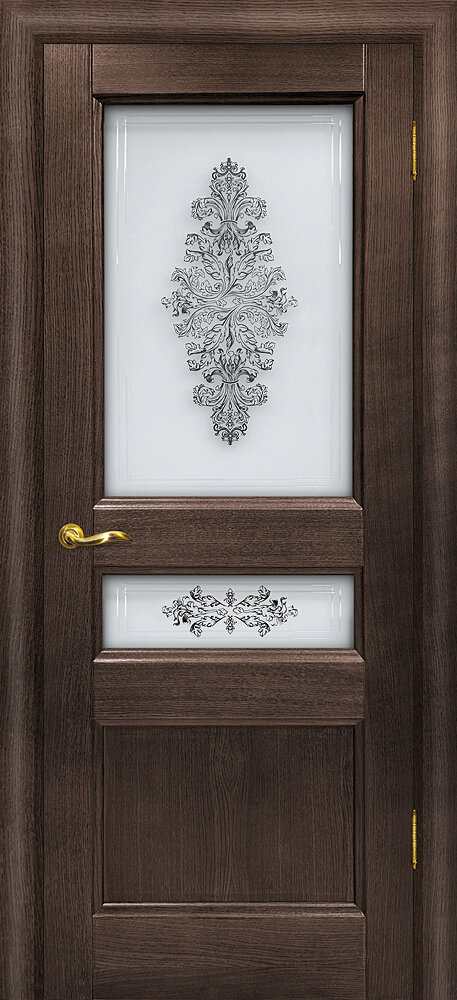 Дверь Текона Вайт 02 Дуб патинированный стшелкография белое 200*60