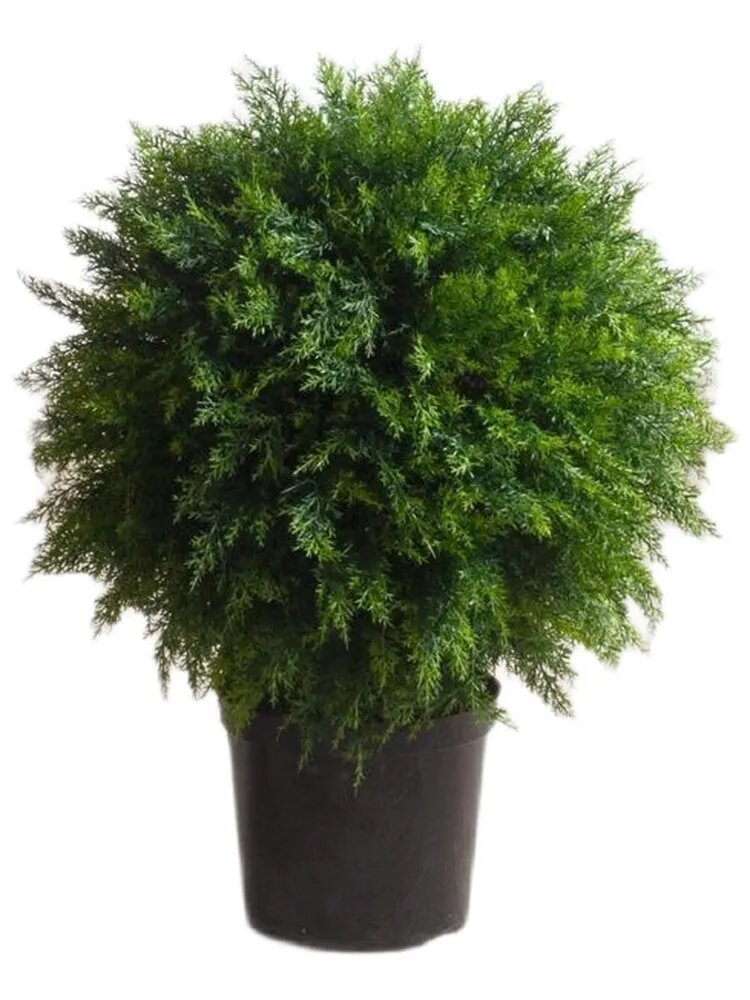 Искусственное дерево туя шар в горшке 40 см диаметр, для помещения и улицы