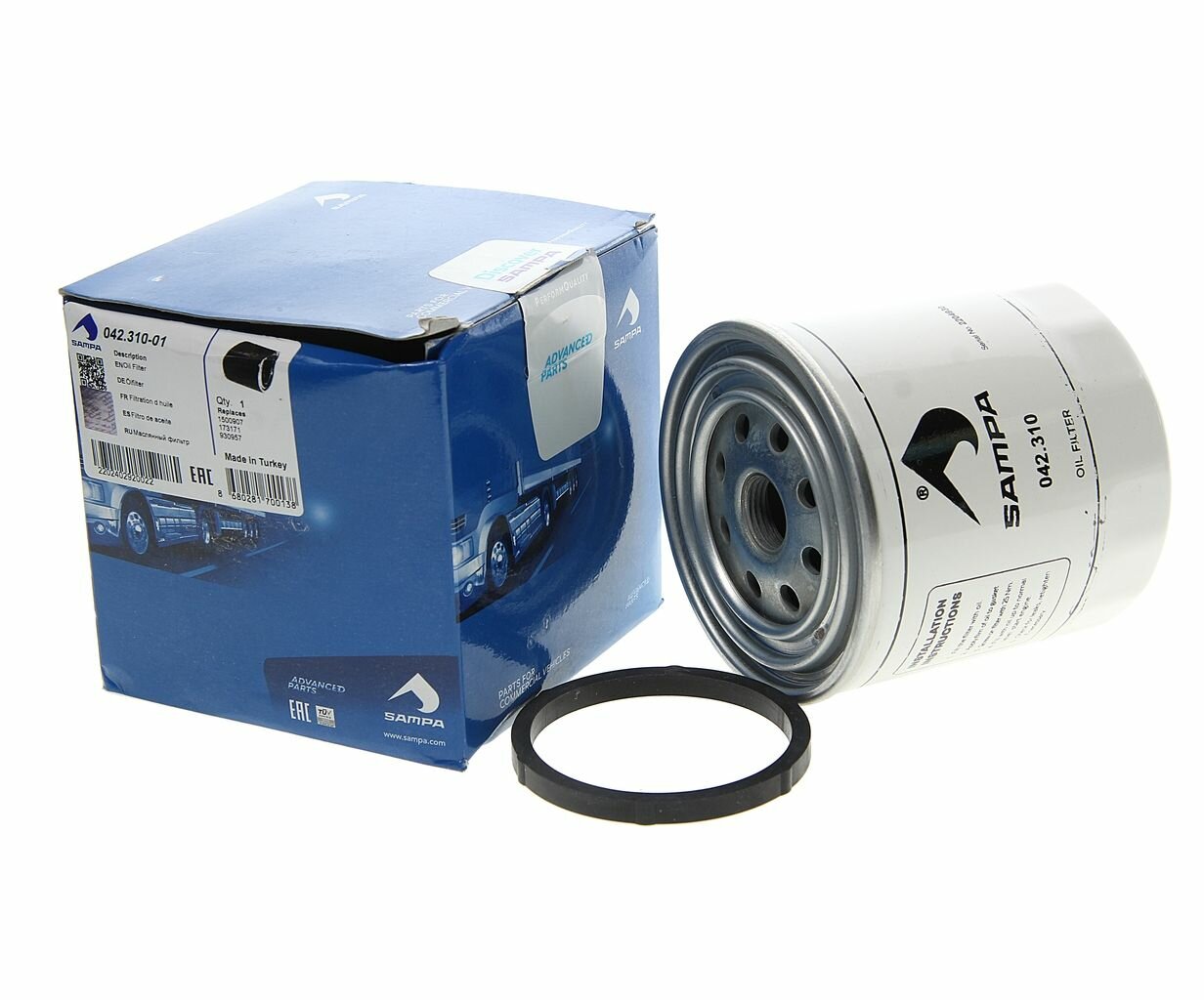Фильтр масляный для Скания 2, 3P, G, T Neoplan Setra BOLENS арт 04231001 SAMPA