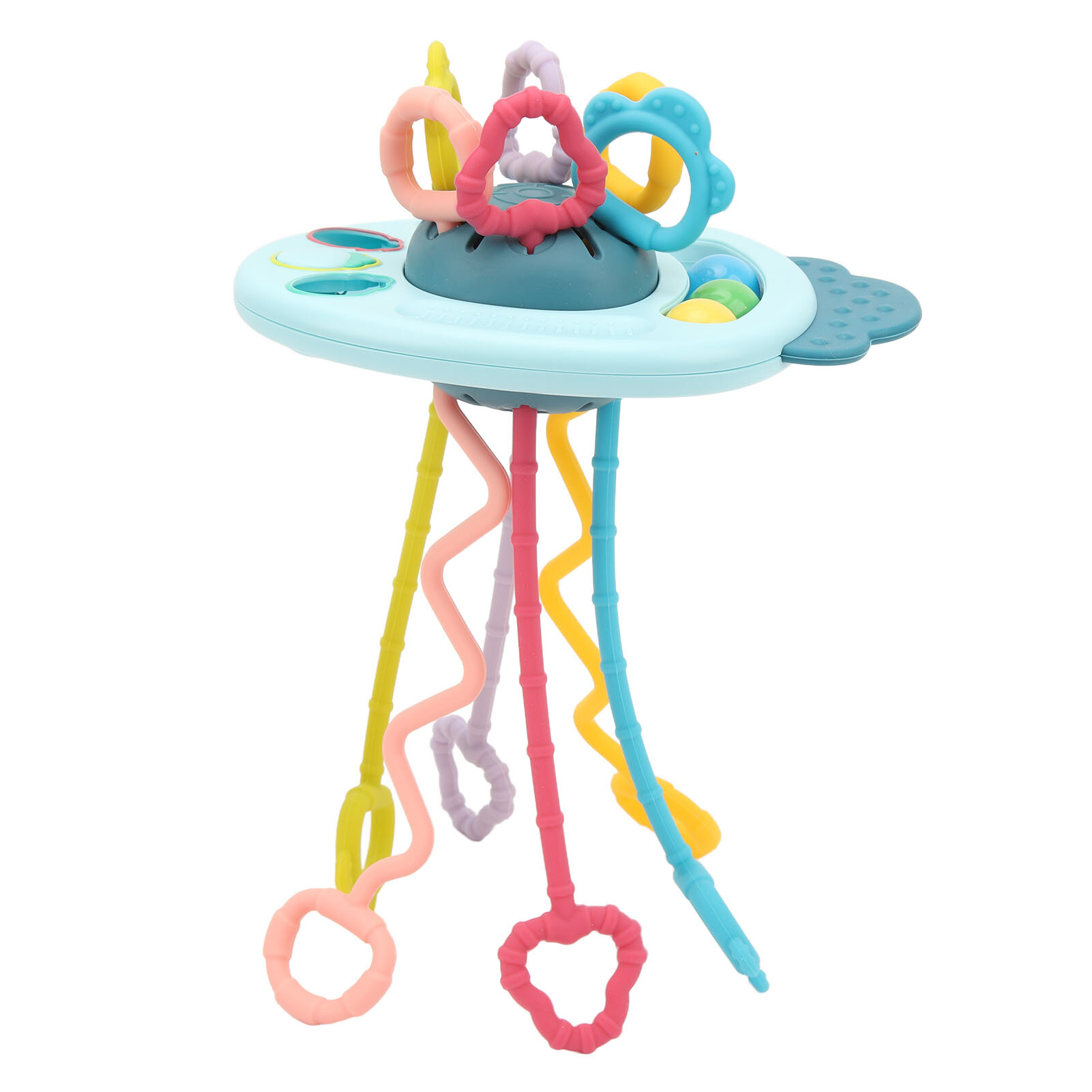 Сенсорная игрушка-прорезыватель для зубов "Тяни редиску" для малышей, пазл, развивающий прорезыватель, синяя, для развития младенцев