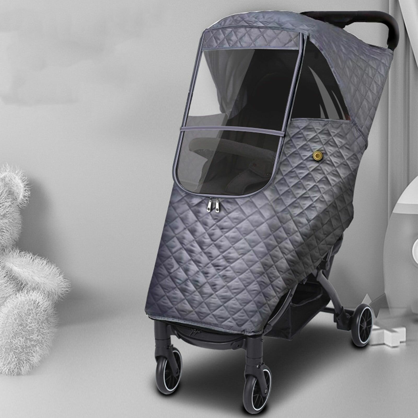 Водонепроницаемый зимний утолщенный дождевик, ветрозащитный экран, полный плащ