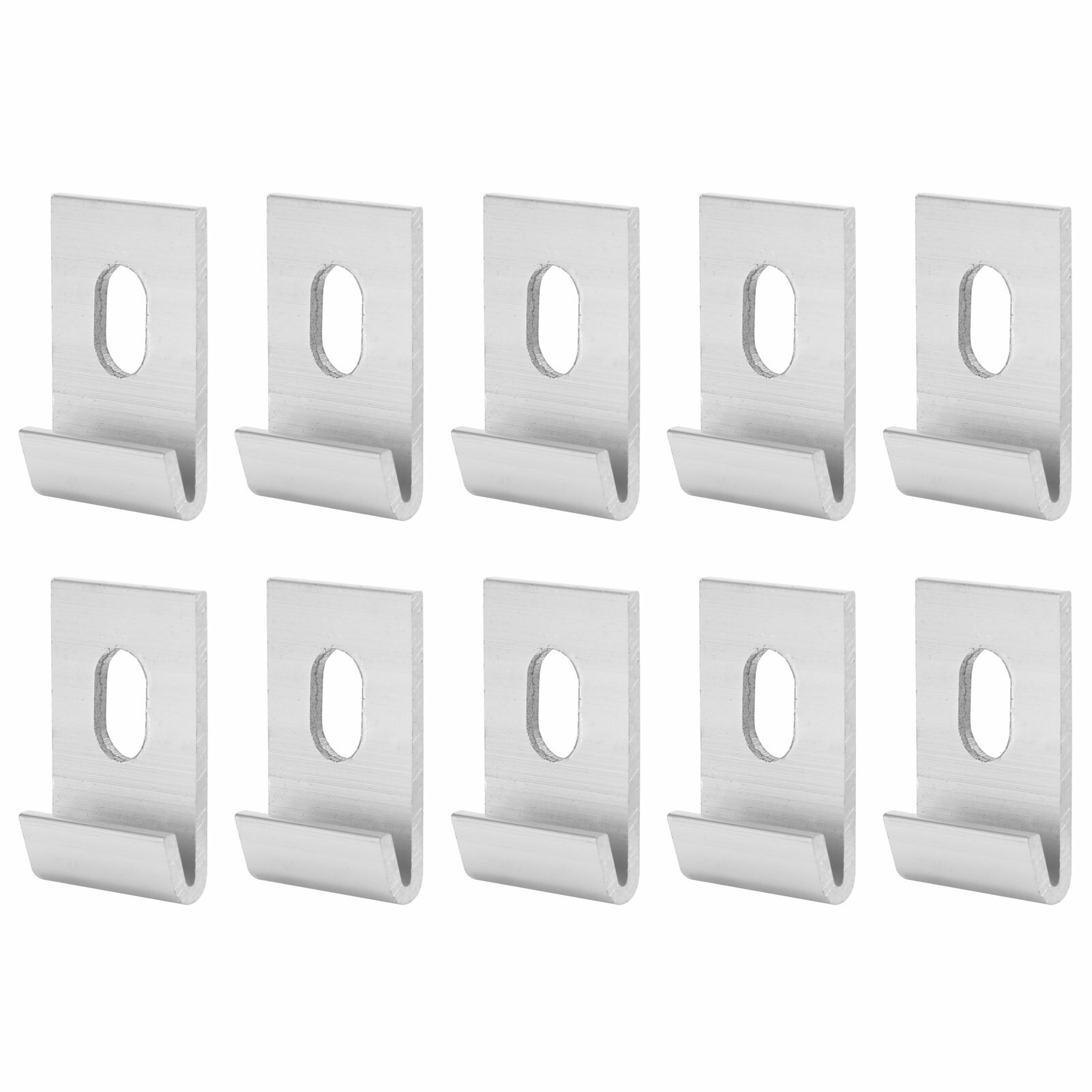 10 шт. базовые зажимы, крючки для крепления алюминиевых теплиц, набор креплений, серебро