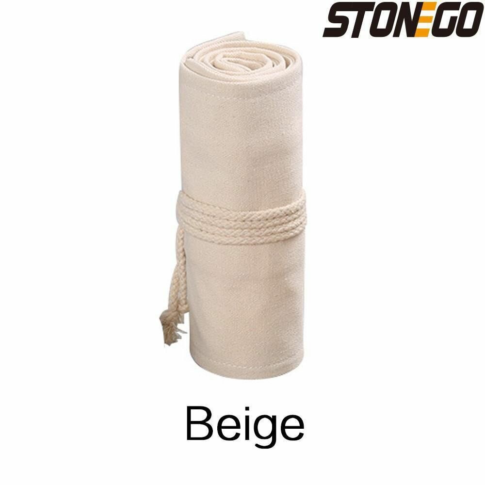 STONEGO, 48/72 отверстия, холст, свернутая сумка-держатель для карандашей и ручек, чехол для хранения