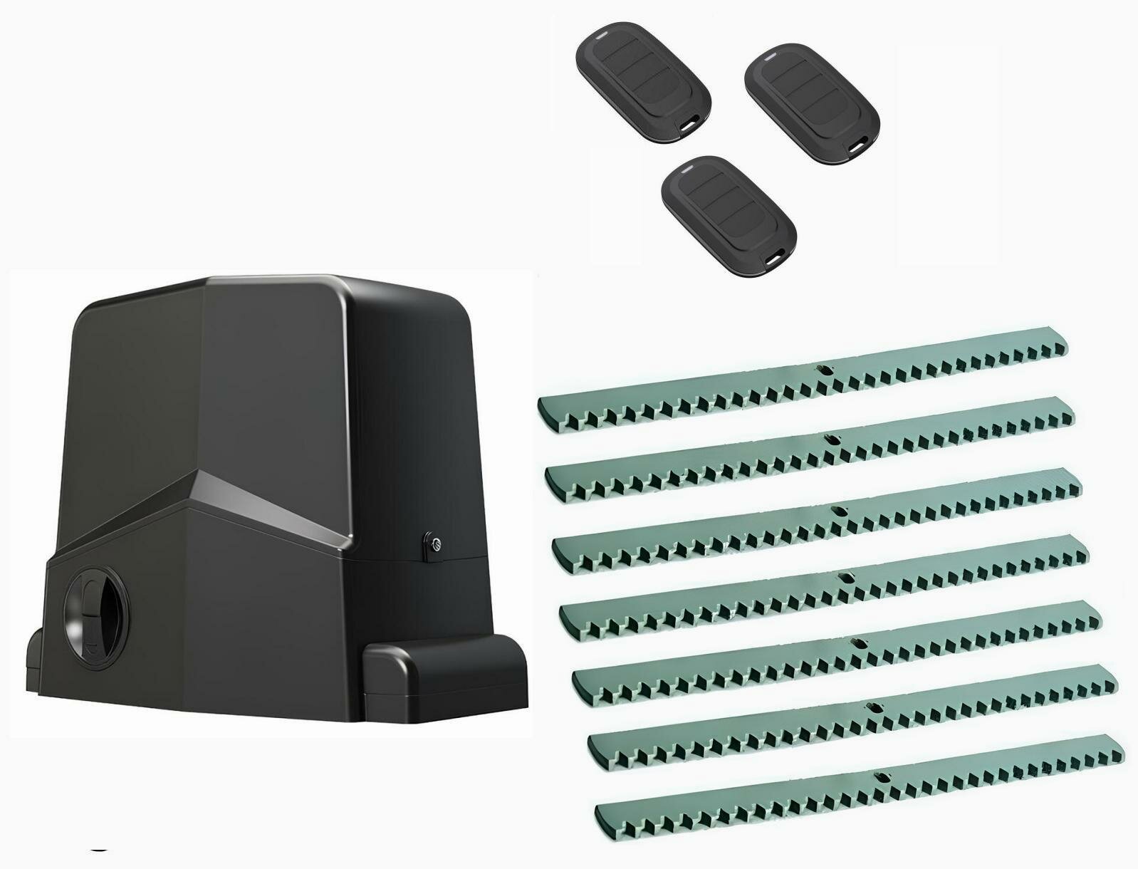 Автоматика для откатных ворот ARW-1000MKIT KR7-Т3, комплект: привод, 3 пульта, 7 реек