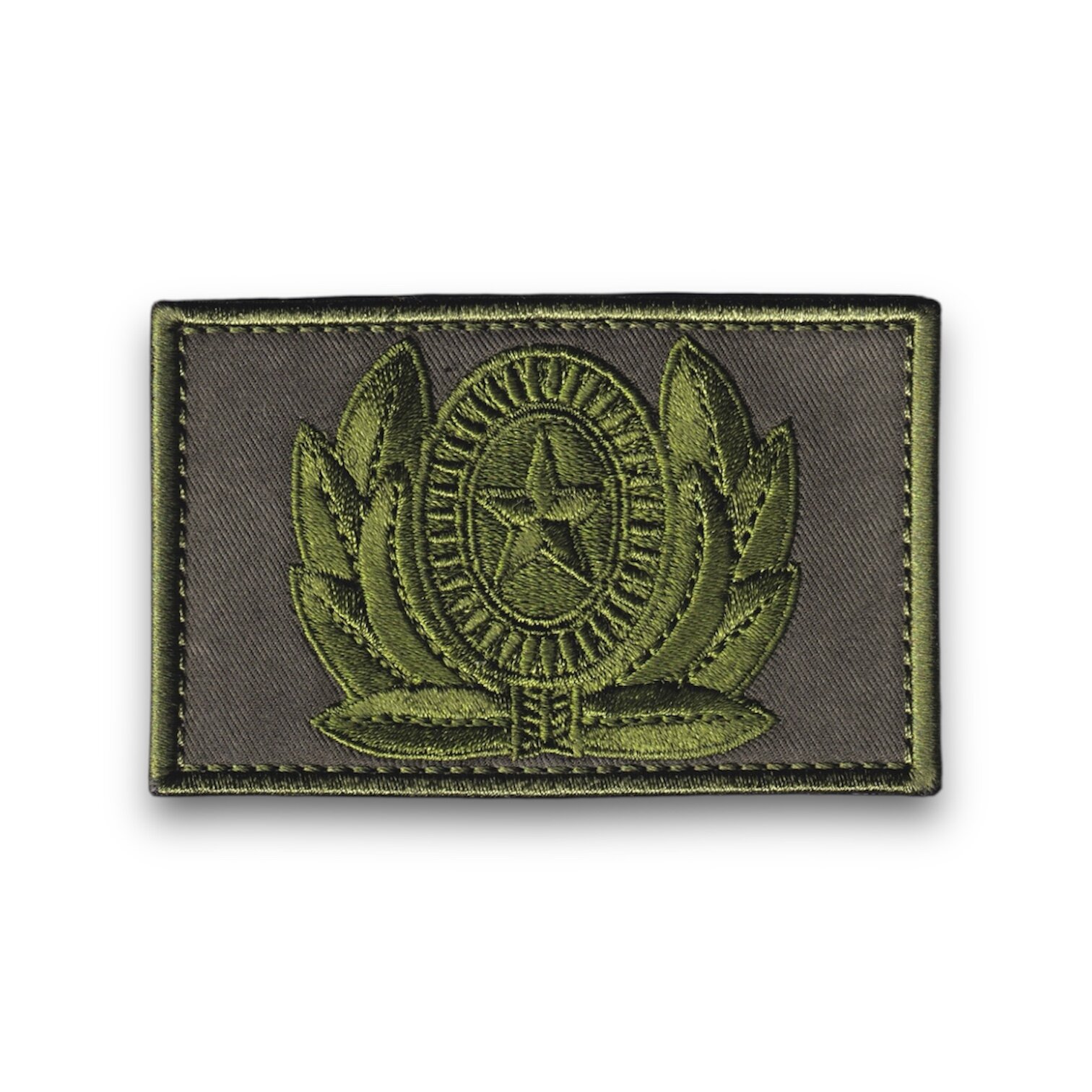 Нашивка ( Шеврон ) Кокарда На Кепку Полевая Оливковая (Полевой оливковый / На липучке)