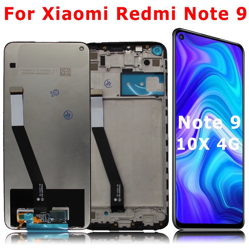 Дисплей для Xiaomi Redmi Note 9 LCD M2003J15SC M2003J15SG, сенсорный экран в сборе для NO Frame