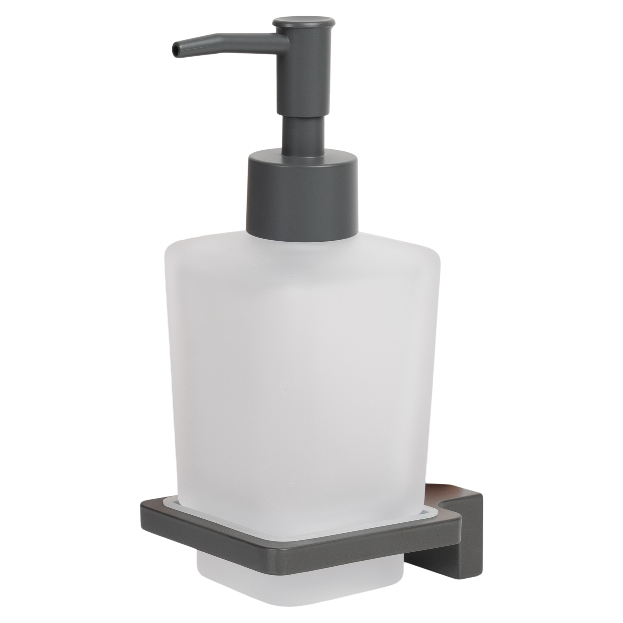 Дозатор для жидкого мыла Swensa Lucid SWR-5400-04-GRY, подвесной, цвет прозрачный/графит