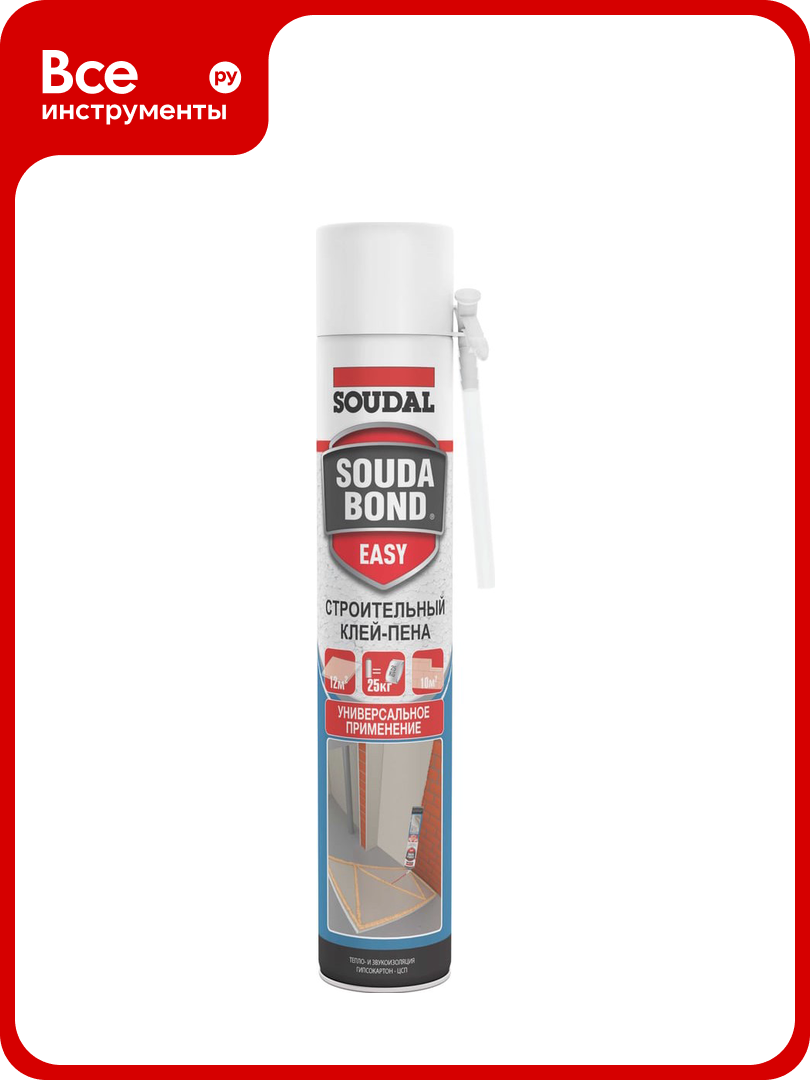 Полиуретановый клей в аэрозоле SOUDAL Easy Soudabond 121621
