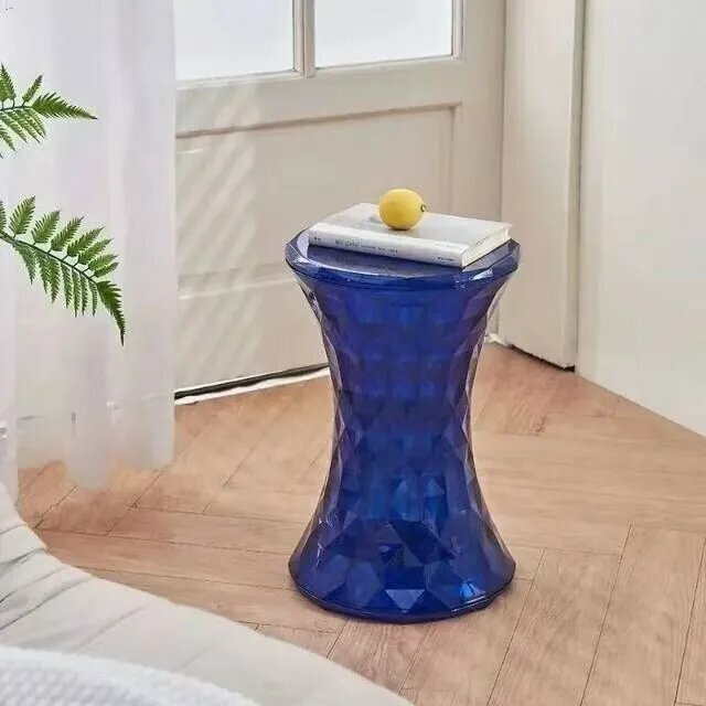 Табурет "Голубой кристалл", пластик, универсальный, темно-синий