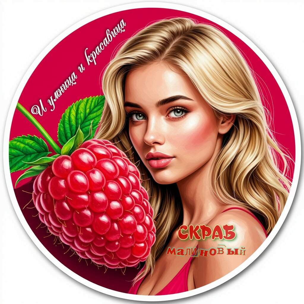 Скраб малиновый, тонизирующий эффект, массажный эффект, повышение упругости, питание