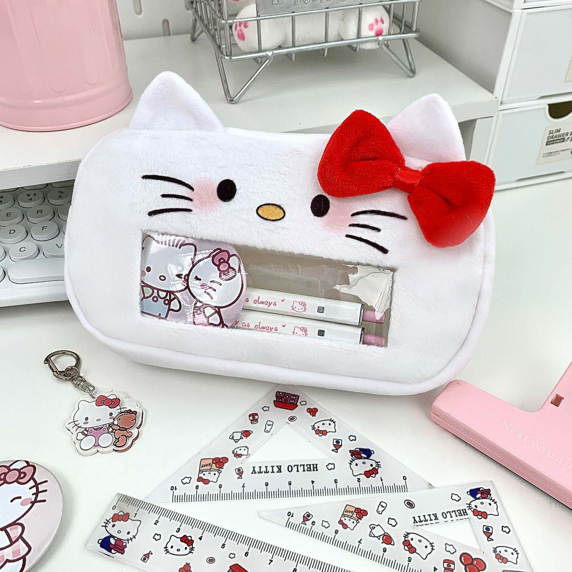 Пенал "Китти Кэт", с большим окном, для девочек