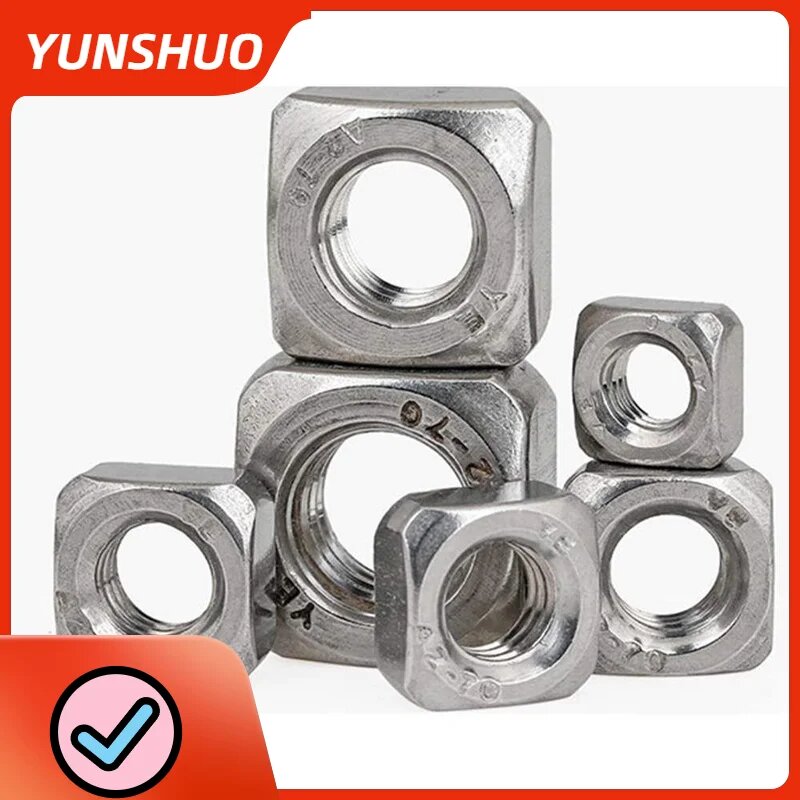Гайка квадратная YUNSHUO DIN 557 M4x7x3mm из нержавеющей стали