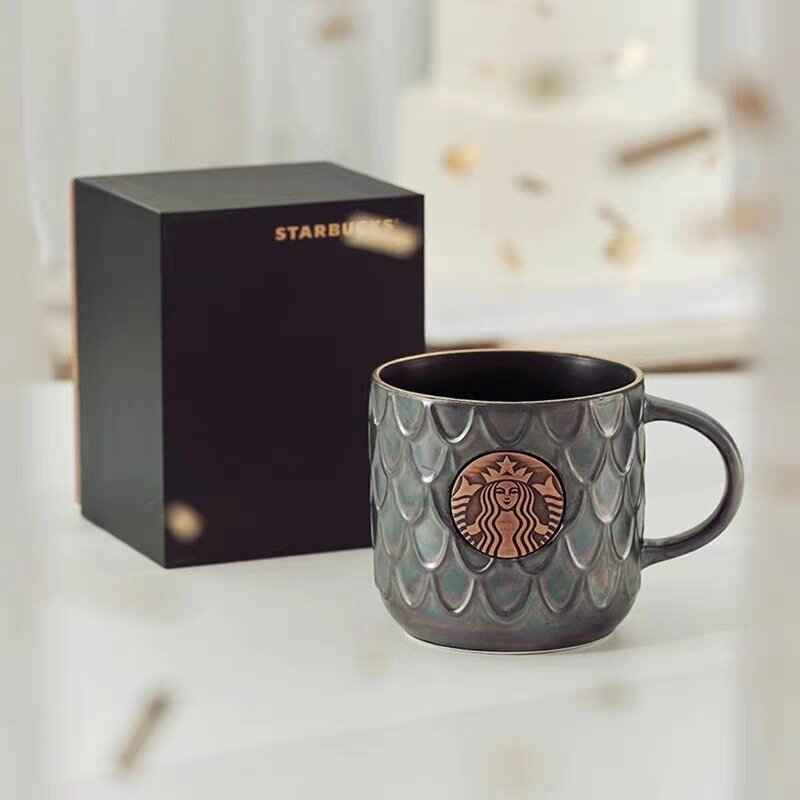 Кружка Starbucks, керамическая кофейная кружка, красная кружка подарок паре 444 мл