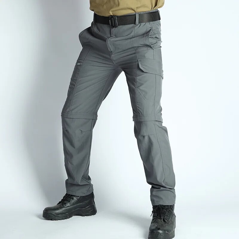 BTQWFD Мужские походные брюки-трансформеры XXXL, Grey No Belt