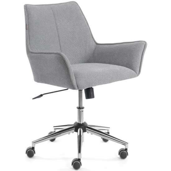 Кресло офисное Tetchair Murano/Мурано хром велюр/букле (HYP), светло-серый