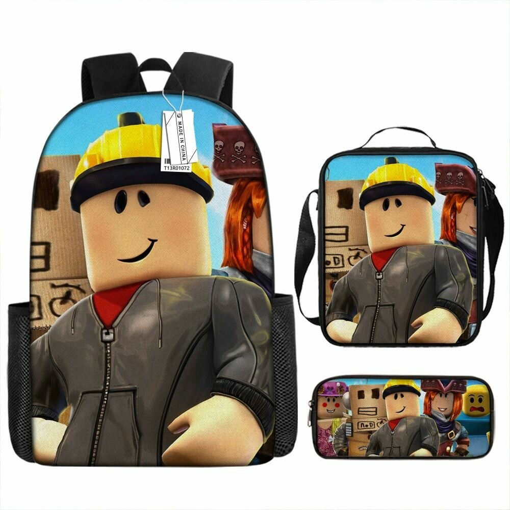 Рюкзак школьный игра Roblox DynaBlocks сумка для обеда пенал комплект для школьников