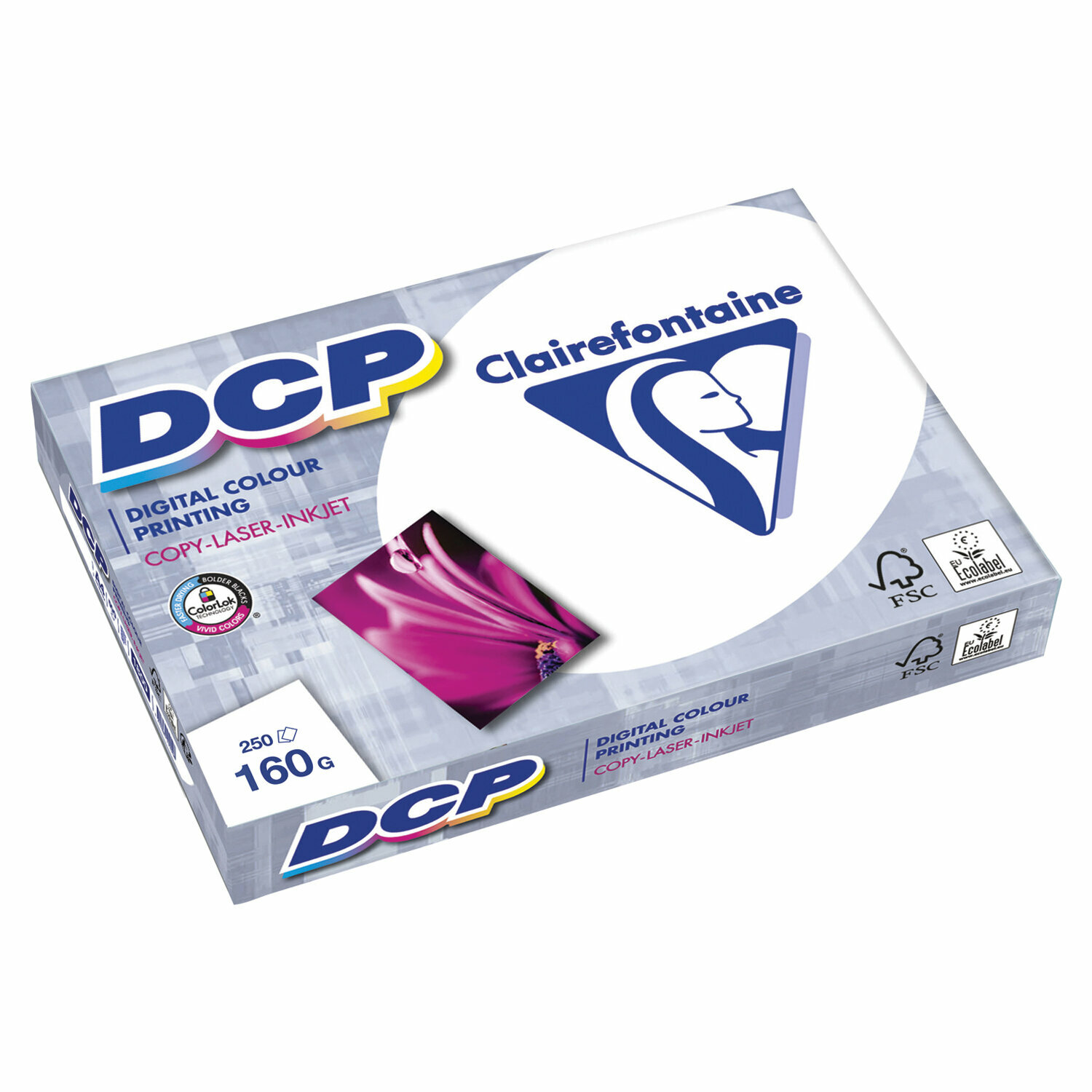 Бумага для лазерной и струйной печати А3, 160 г/м2, 250 л, марка А++, CLAIREFONTAINE, Франция, 170% CIE, 1843C