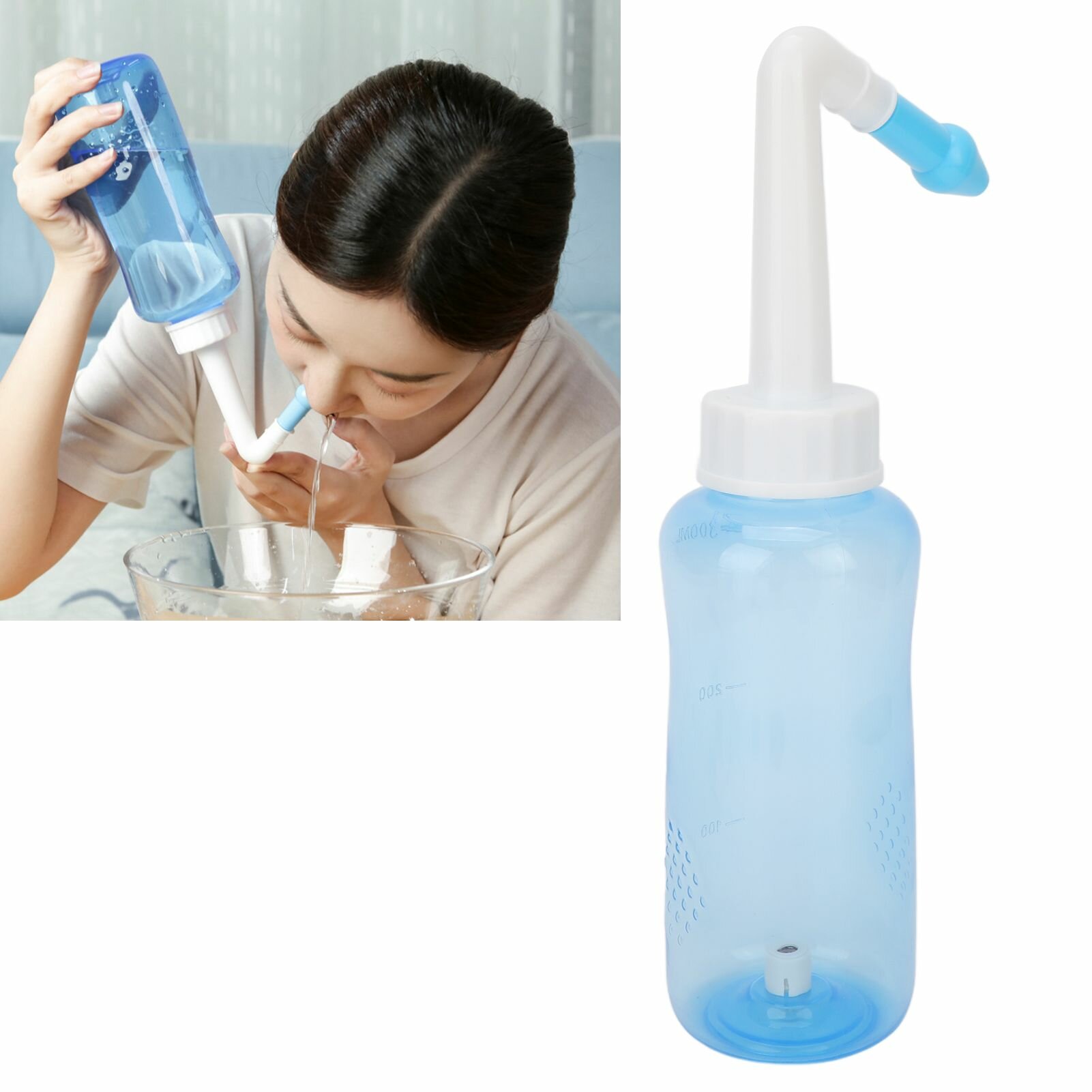 Устройство для промывания носа для детей и взрослых / Ирригатор назальный 300 мл.