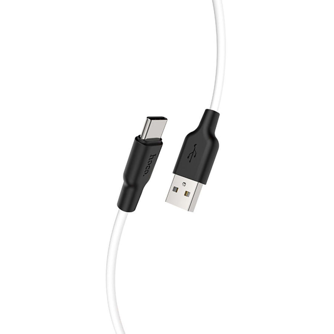 USB Кабель Type-C, HOCO, X21 Plus, 2М, силиконовый, черно-белый