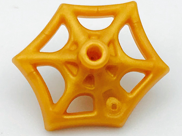 Minifigure, Weapon Web Effect, Small with Short Bar on Front and Back, 36083d Pearl Gold U