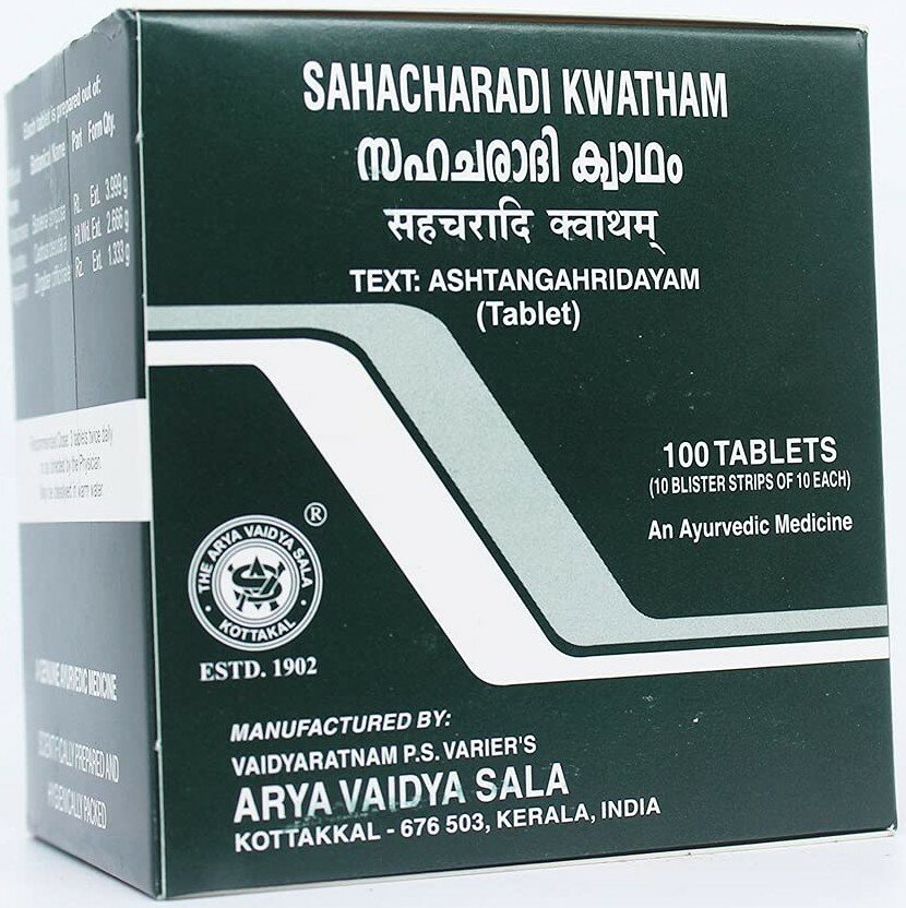 Сахачаради Кватхам Коттаккал для суставов, связок, опорно-двигательного аппарата Sahacharadi Kwatham Kottakkal 100 таб.