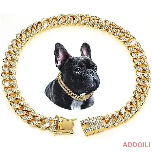 Алмазный ошейник-цепочка для собак с дизайнерской безопасной пряжкой, ожерелье для домашних животных, ювелирные аксессуары для маленьких, средних и больших собак, кошек