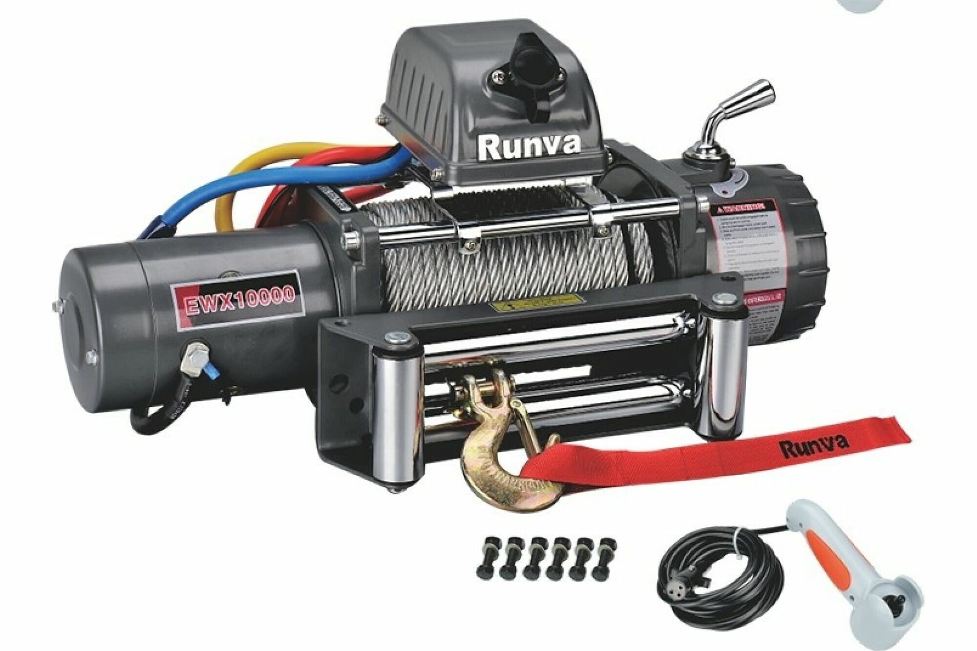 Лебёдка автомобильная электрическая 12V Runva 10000 lbs 4500 кг арт. EWX10000S