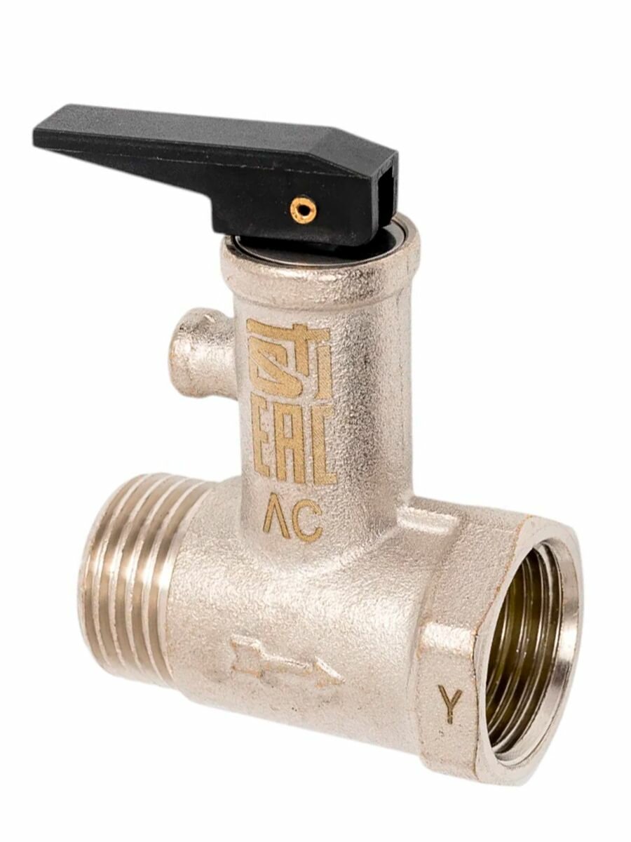 Клапан предохранительный для бойлера STI 1/2" с ручкой спуска
