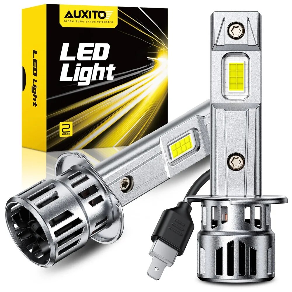AUXITO 2 шт. 30000LM H1 Светодиодная лампа для фар H1 LED Canbus для Volkswagen VW Polo Kia Opel Fiat Автомобильная противотуманная фара 6500K Белый 12 В